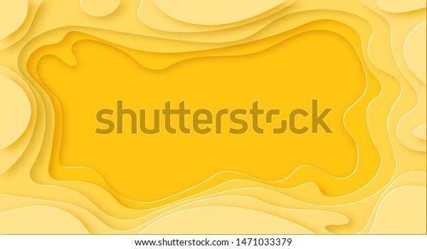 Shades Yellow Background Cut Out Paper Stock Vector (Royalty Free ...