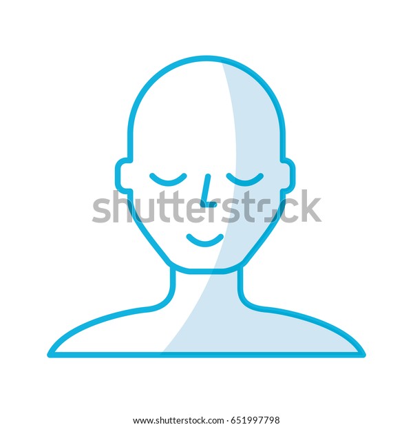 Shadow Blue Bald Man Stock Vector (Royalty Free) 651997798 | Shutterstock
