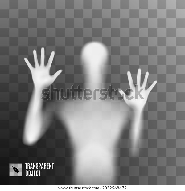 Shadow Blur Horror Man Behind Matte Stock Vector (Royalty Free ...