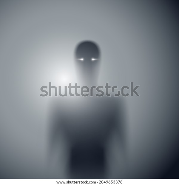 Shadow Blur Horror Man White Eyes Stock Vector (Royalty Free ...