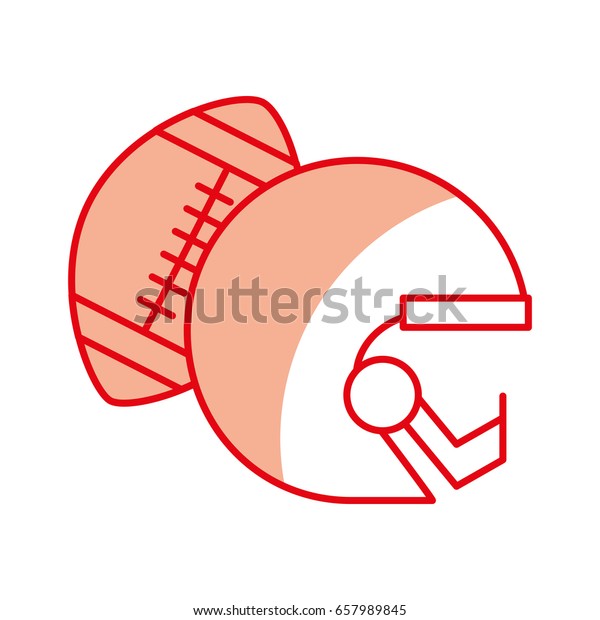 Shadow Football Helmet Ball Stock Vector (Royalty Free) 657989845 ...