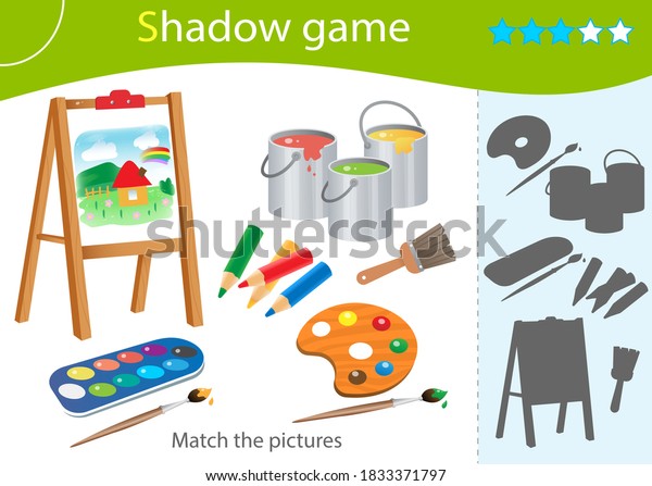 Shadow Game Kids Match Right Shadow Stock Vector (Royalty Free ...