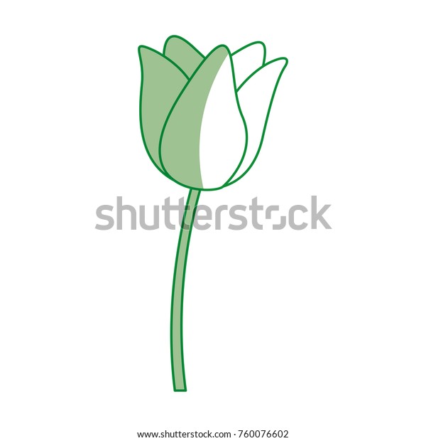 Shadow Green Flower Cartoon Stock Vector (Royalty Free) 760076602 ...