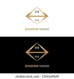 Shadow House Logo Concept Stock Vector (Royalty Free) 1296169639