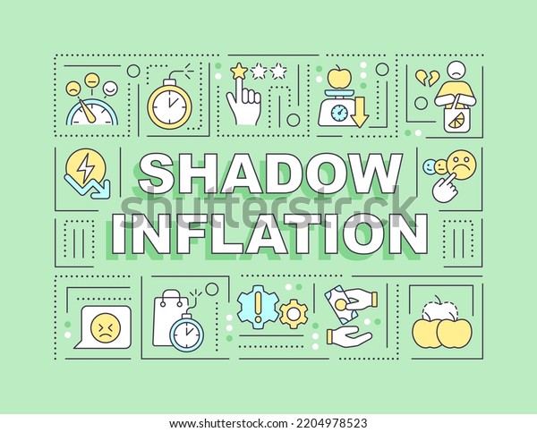 Shadow Inflation Word Concepts Green Banner Stock Vector (Royalty Free ...