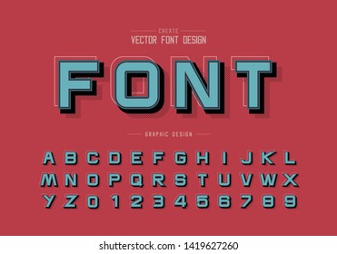 Shadow Line Font Vector Alphabet Design Stock Vector (Royalty Free ...