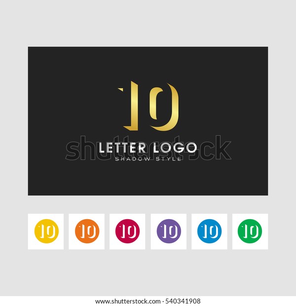 Shadow Number Logo Gold Color Some Stock Vector (Royalty Free ...