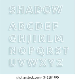 Shadow Outline Alphabet Set Stock Vector (Royalty Free) 346184990 ...