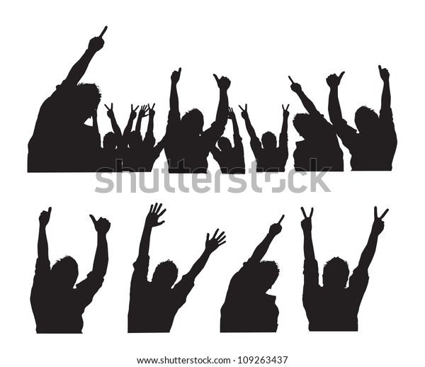 Shadow People Party Over White Background Stock Vector (Royalty Free ...