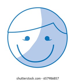 Shadow Round Man Face Cartoon Stock Vector (Royalty Free) 657986857 ...