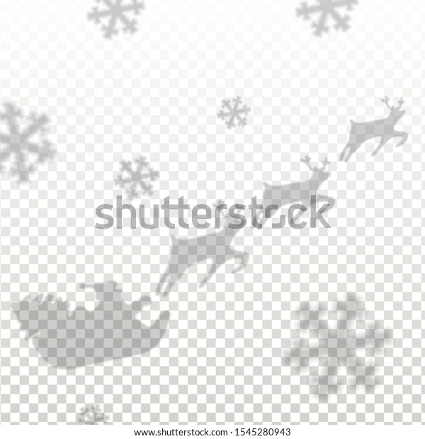 Shadow Santa Claus On Sleigh His Stock Vector (Royalty Free) 1545280943 ...