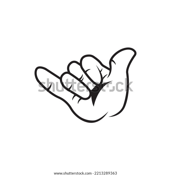 Shaka Hands Icon Logo Vector Design Stock Vector (Royalty Free ...