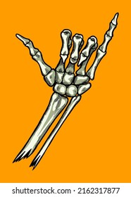 Shaka Skeleton Hand Bone Shaka Surfing Stock Vector (Royalty Free ...