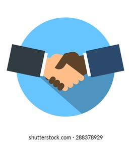 Shake Hand Flat Icon Stock Vector (Royalty Free) 288378929 | Shutterstock