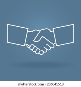 Shake Hand Line Icon Stock Vector (Royalty Free) 286041518