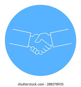 Shake Hand Line Icon Stock Vector (Royalty Free) 288378935 | Shutterstock