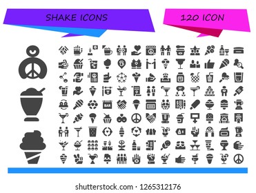 Shake Icon Set 120 Filled Shake Stock Vector (Royalty Free) 1265312176