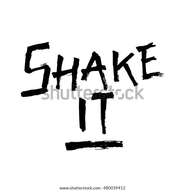 Shake Ink Hand Lettering Modern Brush Stock Vector (Royalty Free ...