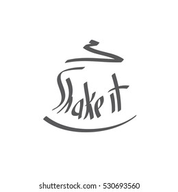 Shake Text Hand Written Lettering Vector Stock Vector (Royalty Free ...