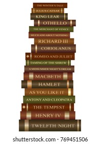 Shakespeare Book Collection Stock Vector (Royalty Free) 769451506