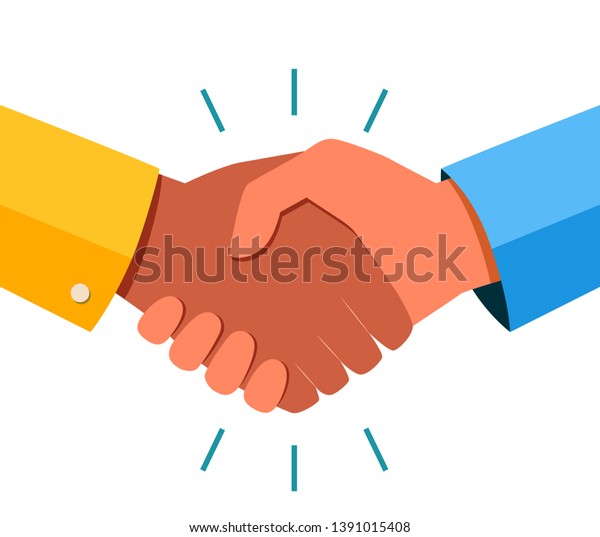 Shaking Hands Business Vector Illustration Abstract Stock Vector ...