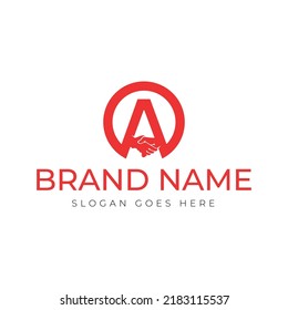 Shaking Hands Round Letter Logo Stock Vector (Royalty Free) 2183115537 ...