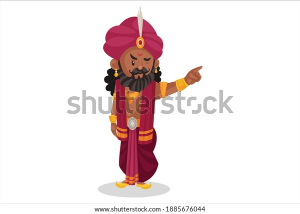 Shakuni Pointing Finger Vector Graphic Illustration Stock Vector ...