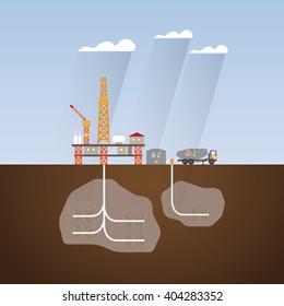Shale Gas Simple Graphic Stock Vector (Royalty Free) 404283352 ...