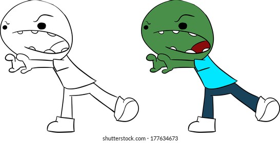 Shambling Zombie Stock Vector (Royalty Free) 177634673 | Shutterstock