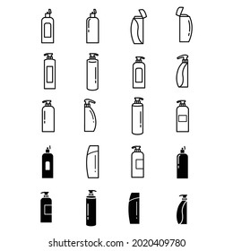 Shampoo Bottle Icon Vector Sign Symbols Stock Vector (Royalty Free ...