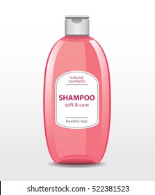 Shampoo Bottle Pink Rose Shampoo Vector Stock Vector (Royalty Free ...