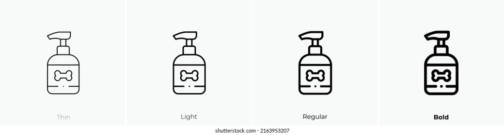 Shampoo Icon Linear Style Sign Isolated Stock Vector (Royalty Free ...