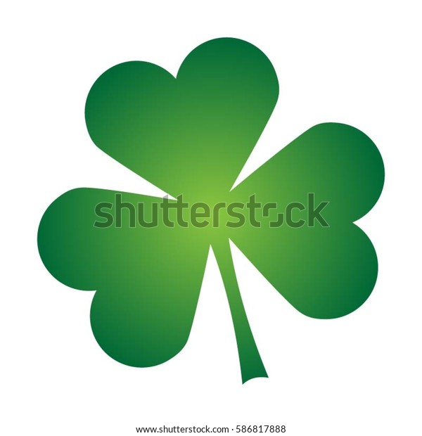 Shamrock Clover Irish Single Shape Vector Stock Vector (Royalty Free ...