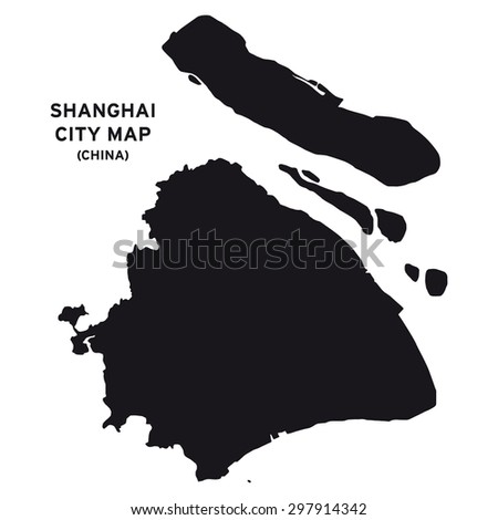 Shanghai City Map Vector Stock Vector (Royalty Free) 297914342 ...