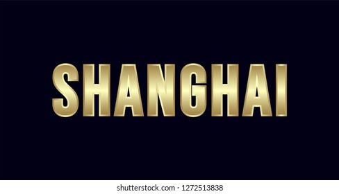 Shanghai City Typography Vector Design Greetings Stock Vector (Royalty ...