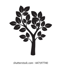 Shape Black Tree Vector Illustration Stock Vector (Royalty Free ...