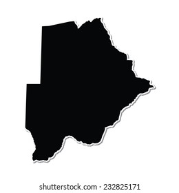 Shape Country Botswana Stock Vector (Royalty Free) 232825171 | Shutterstock