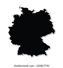 Shape Country Germany Stock Vector (Royalty Free) 232817791