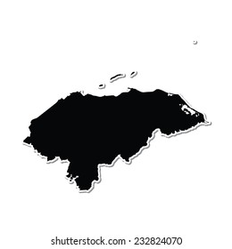 Country Shape Illustration Honduras: vector de stock (libre de regalías ...