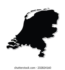 Shape Country Netherlands Stock Vector (Royalty Free) 232818469