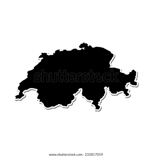 Shape Country Switzerland Stock Vector (Royalty Free) 232817059