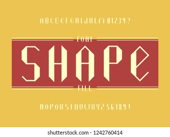 Shape Fill Font Vector Alphabet Letters Stock Vector (Royalty Free ...