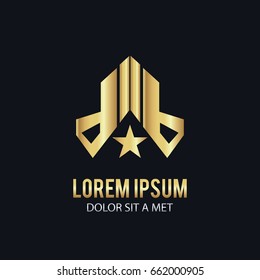Shape Gold Star Building Logo Stock Vector (Royalty Free) 662000905 ...