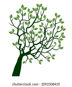 Shape Green Tree Vector Outline Illustration Stock Vector (Royalty Free ...