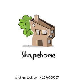 Shape Home Real Estate Logo Stock Vector (Royalty Free) 1596789337 ...