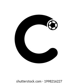 Shape Letter C Soccer Ball Effect Stock Vector (Royalty Free ...