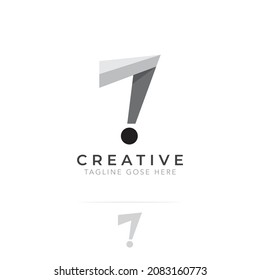 Shape Number 7 Logo Logo Design Stock Vector (Royalty Free) 2083160773 ...