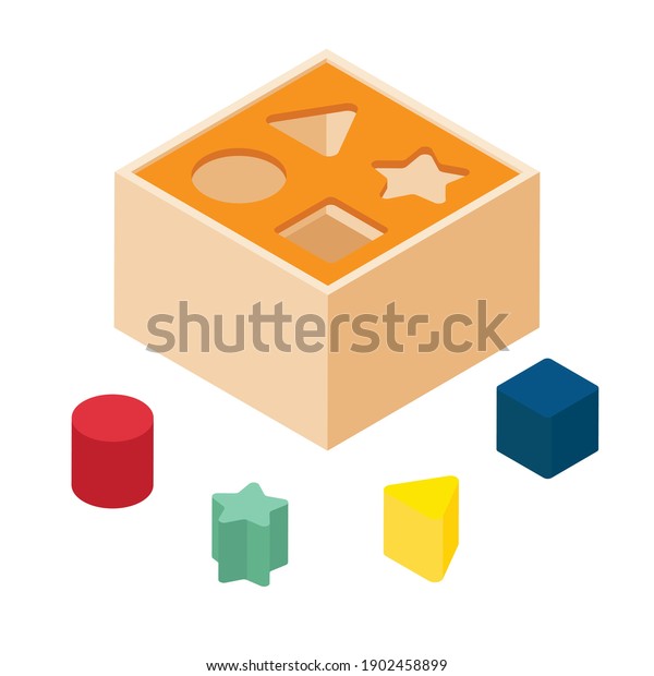 Shape Sorter Puzzle Toy Isolated On Stock Vector (Royalty Free ...
