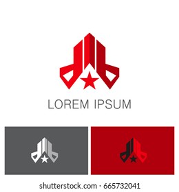 Shape Star Building Company Logo Stock Vector (Royalty Free) 665732041 ...