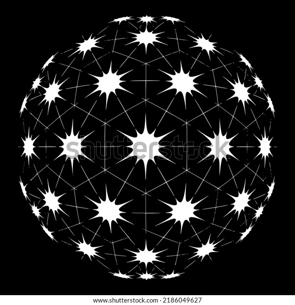 Shape Stars Sphere Round Abstract Vector Stock Vector (Royalty Free ...